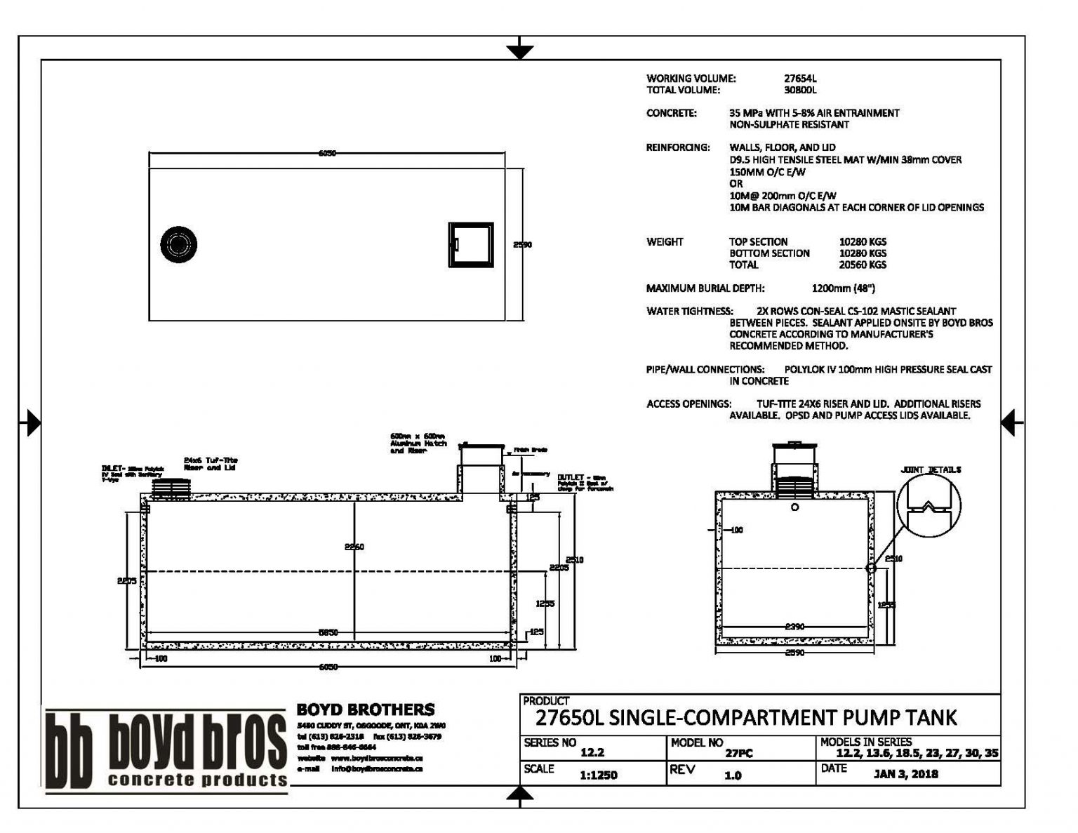 Resources- Balancing & Pump Tanks - Boyd Bros Concrete Products